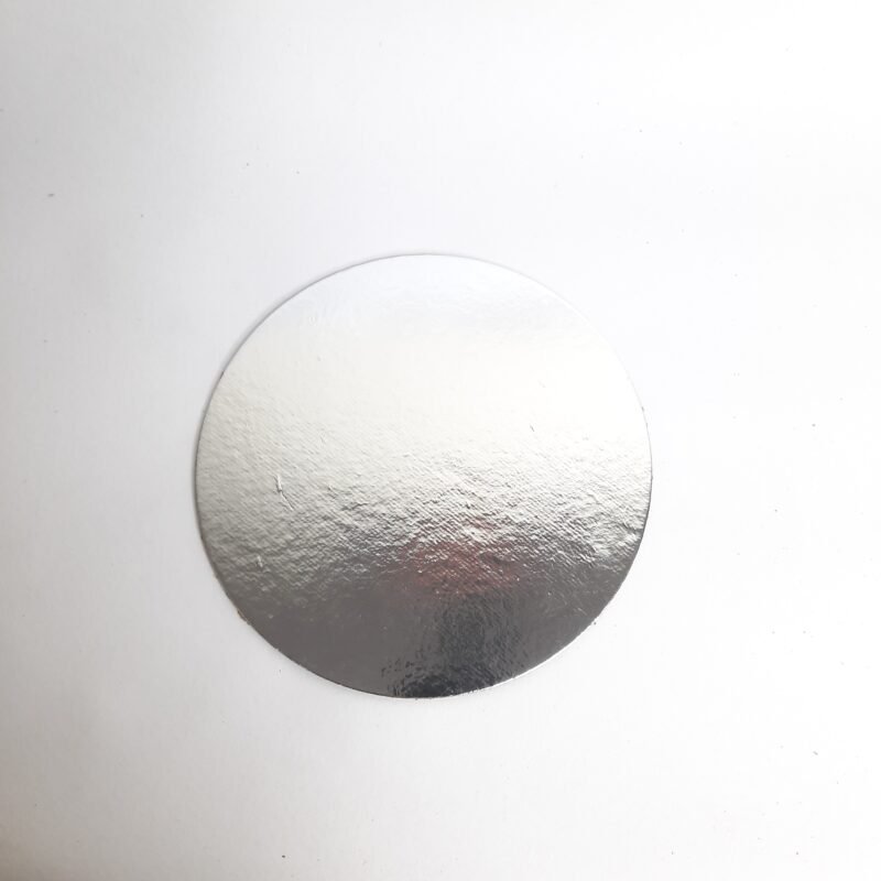 Cake Base Board 9 inch Round Cardboard Silver 10 pieces - Packaging Age